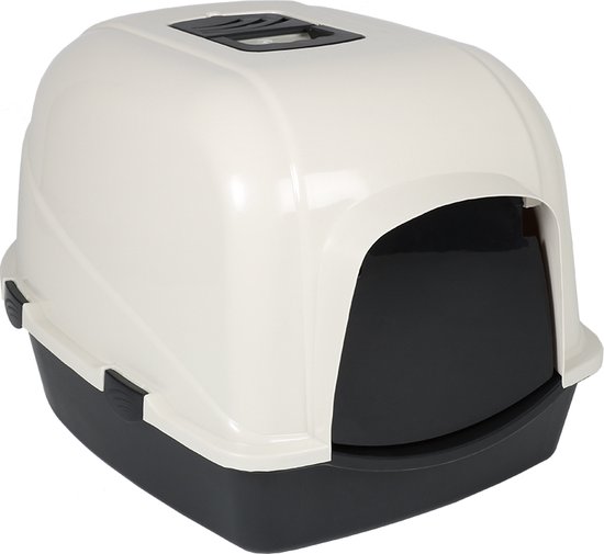 Ebi - Kattenbak - Kat - Cat House Eclipse 70 Zen Series L - 56x70x46cm Wit - 1st | bol