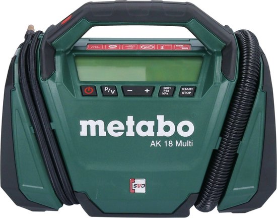 Metabo AK18 - 18 Volt MULTI ACCU-COMPRESSOR voor auto en fietsbanden ...
