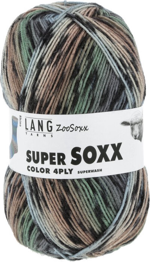 Lang Yarns Super Soxx ZooSoxx 4 draads 100 gram 0429 | bol