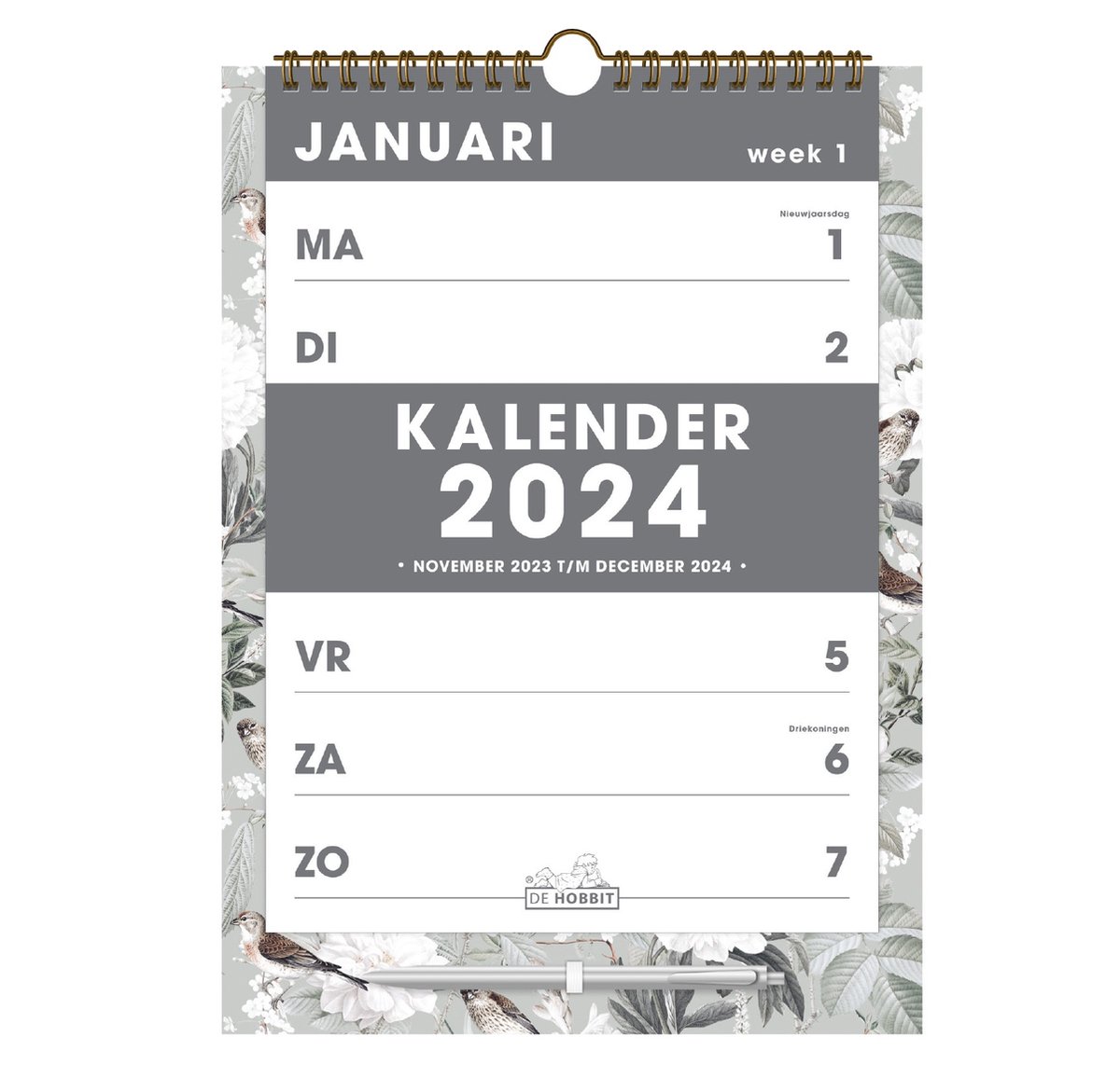 Weekkalender 2024 - Spiraalkalender 2024 - Romantiek (33cm x 24cm ...