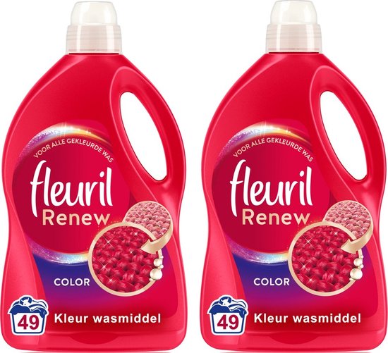 Fleuril Renew Kleur - Vloeibaar Wasmiddel - 2 Flessen - 2.695 Liter ...