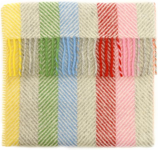 Wollen Babydeken | STRIPES Rainbow Grey (68x73cm) WOOOL | Streep design ...