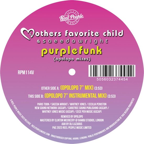 Purple Funk (Opolopo Remixes), Mothers Favorite Child & Saeeda Wright ...