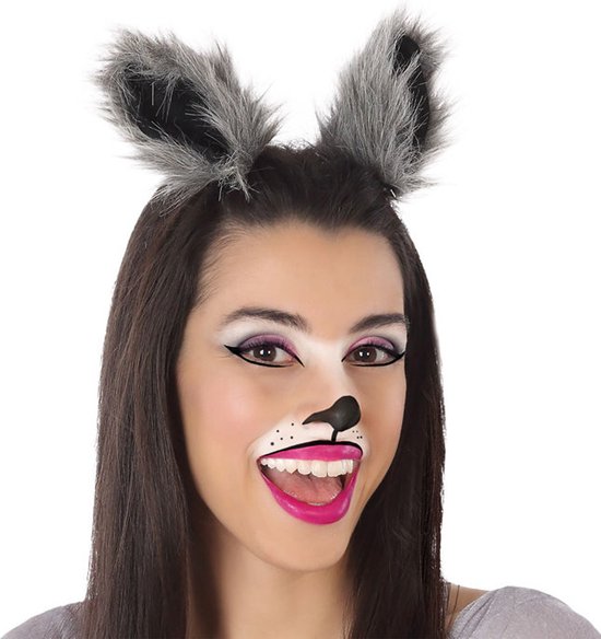Atosa Verkleed diadeem wolf/wolven oren/oortjes - meisjes/dames ...