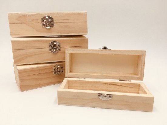 Houten doosje, set van 4 stuks, EFCO hobby | bol