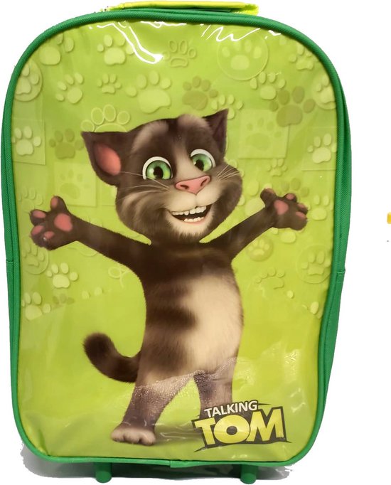Talking Tom Trolley Koffer Vakantie Logeren Kinderkoffer Poes Kat | bol.com