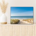 Canvas - Zee - Strand - Gras - Duin - Canvas zee - 40x30 cm - Schilderij - Canvas doek... | bol