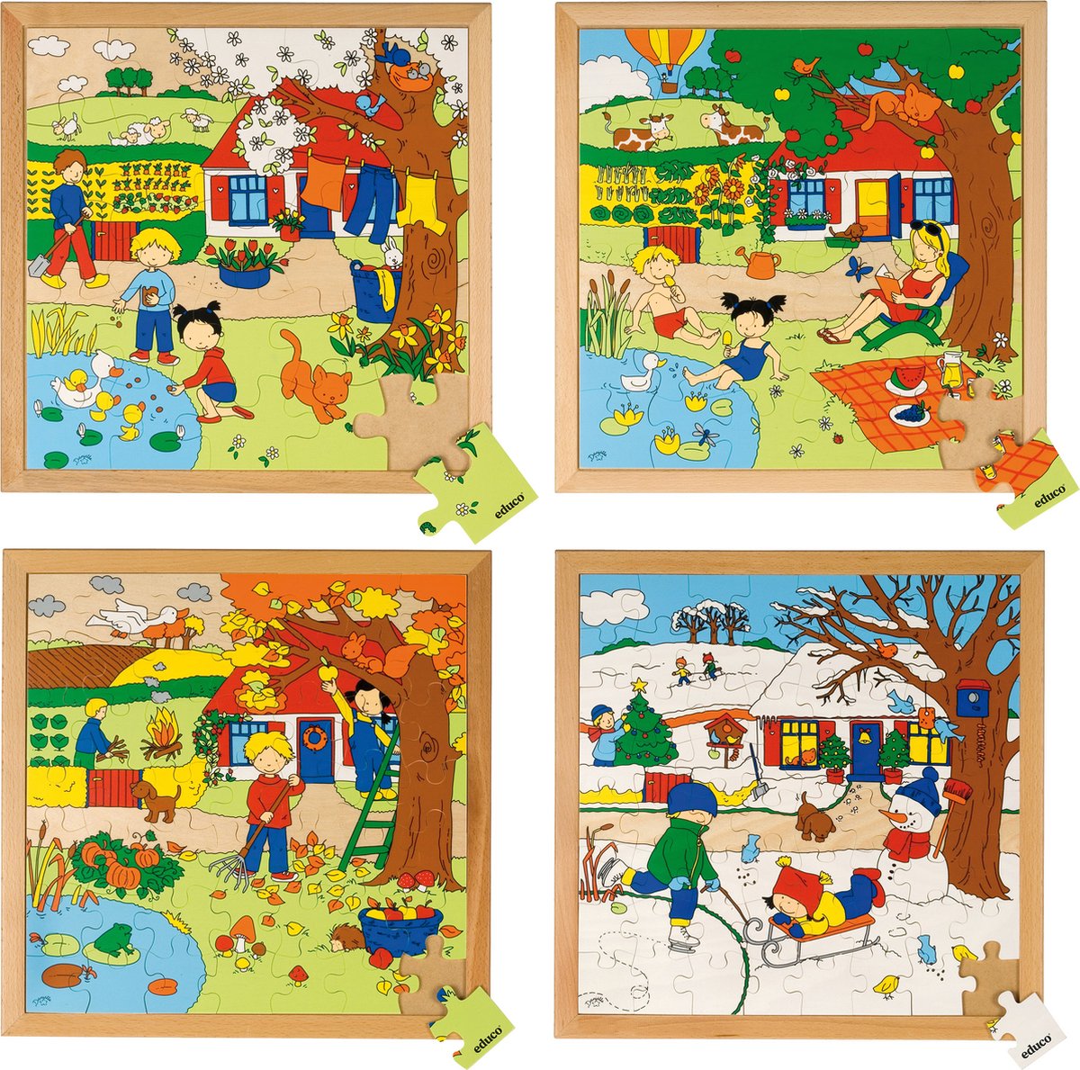 Puzzelserie 4 Seizoenen serie 2 | set à 4 stuks | Educo | bol.com