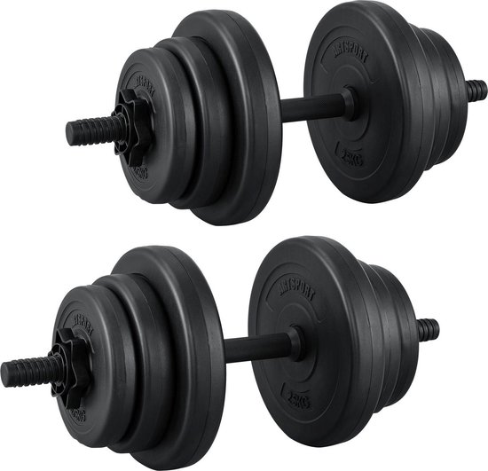 Halterset / Dumbells 20 kg - 2-delig - Zandgevuld - Halter met ...