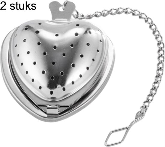 CHPN - Theezeefje - RVS Thee Ei - Hartvormige Theefilter - Losse ...