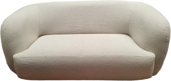 zitbank jasmin- 2 zit- teddy bouclé stof- beige- zetelsenbedden | bol
