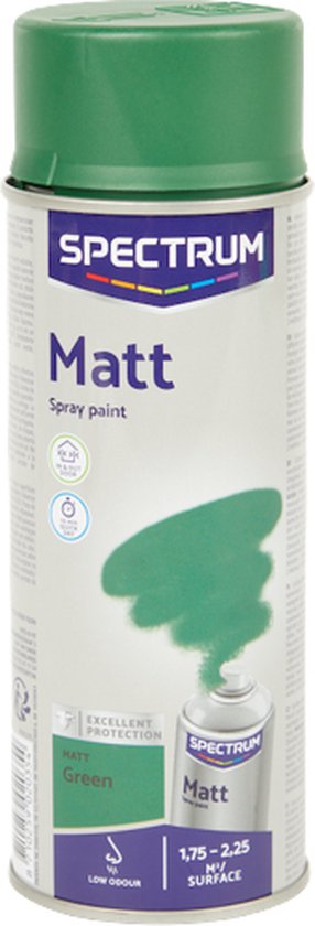 Spectrum Matte Spuitverf Groen - Set van 2 flessen - 2x 400 ml | bol