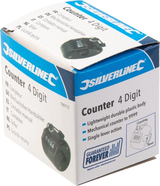 Silverline Handteller - 4-cijferig - Lichtgewicht kunststof - Zwart | bol
