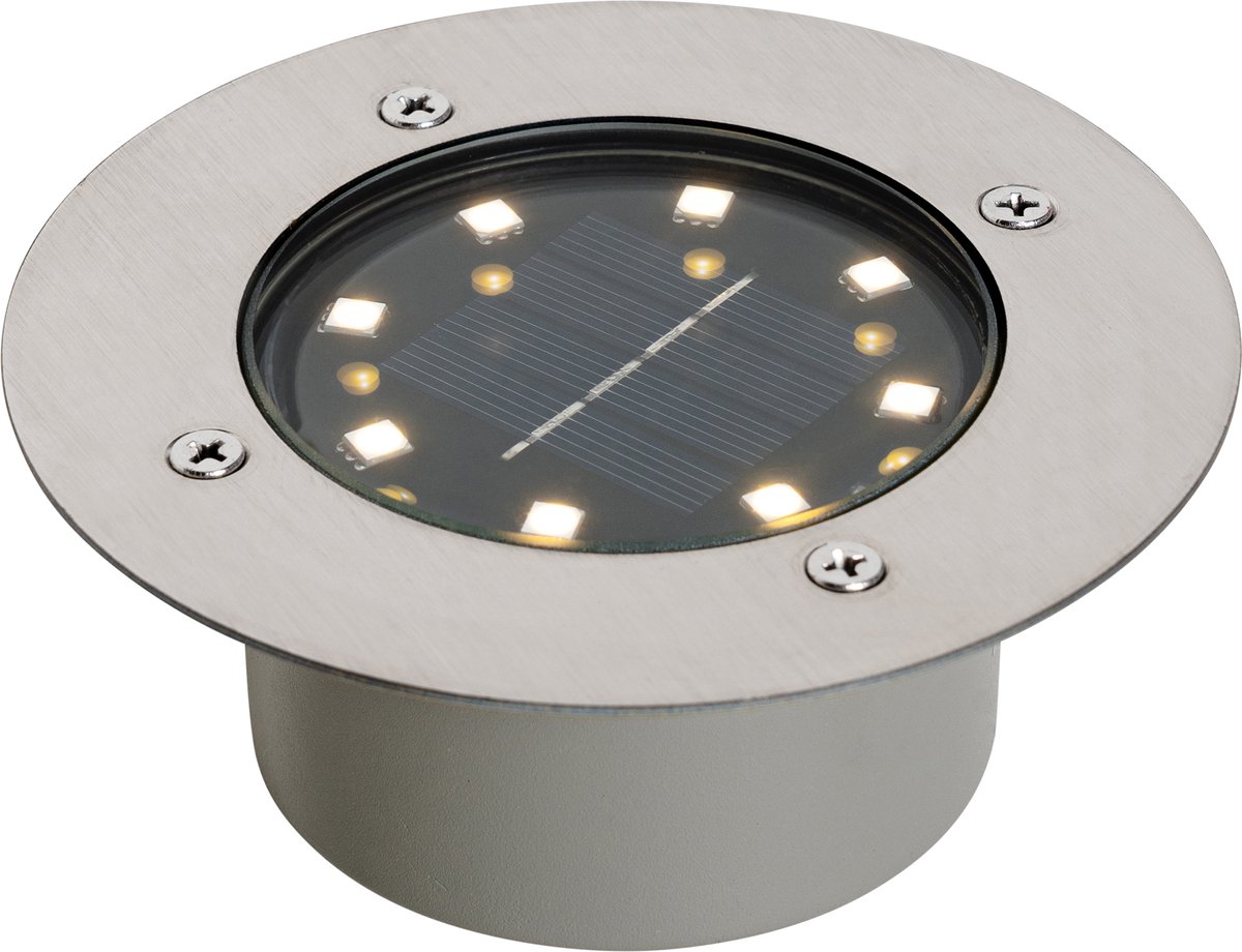 QAZQA terry - Moderne LED Grondspot met Solar | Zonne energie - 1 ...