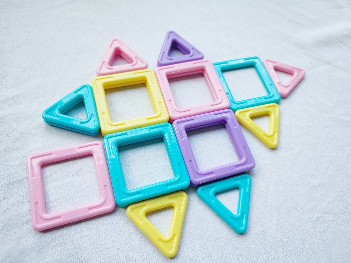 Magnetische bouwstenen Pastel blokken tegels - 20 delige bouw set ...