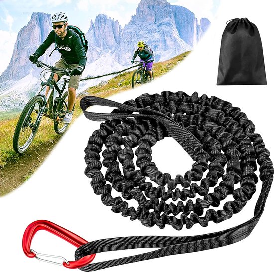 Sleepkabel voor fiets, 3 m kinderfietskar, bungee, trekkabel, uitgerekt ...