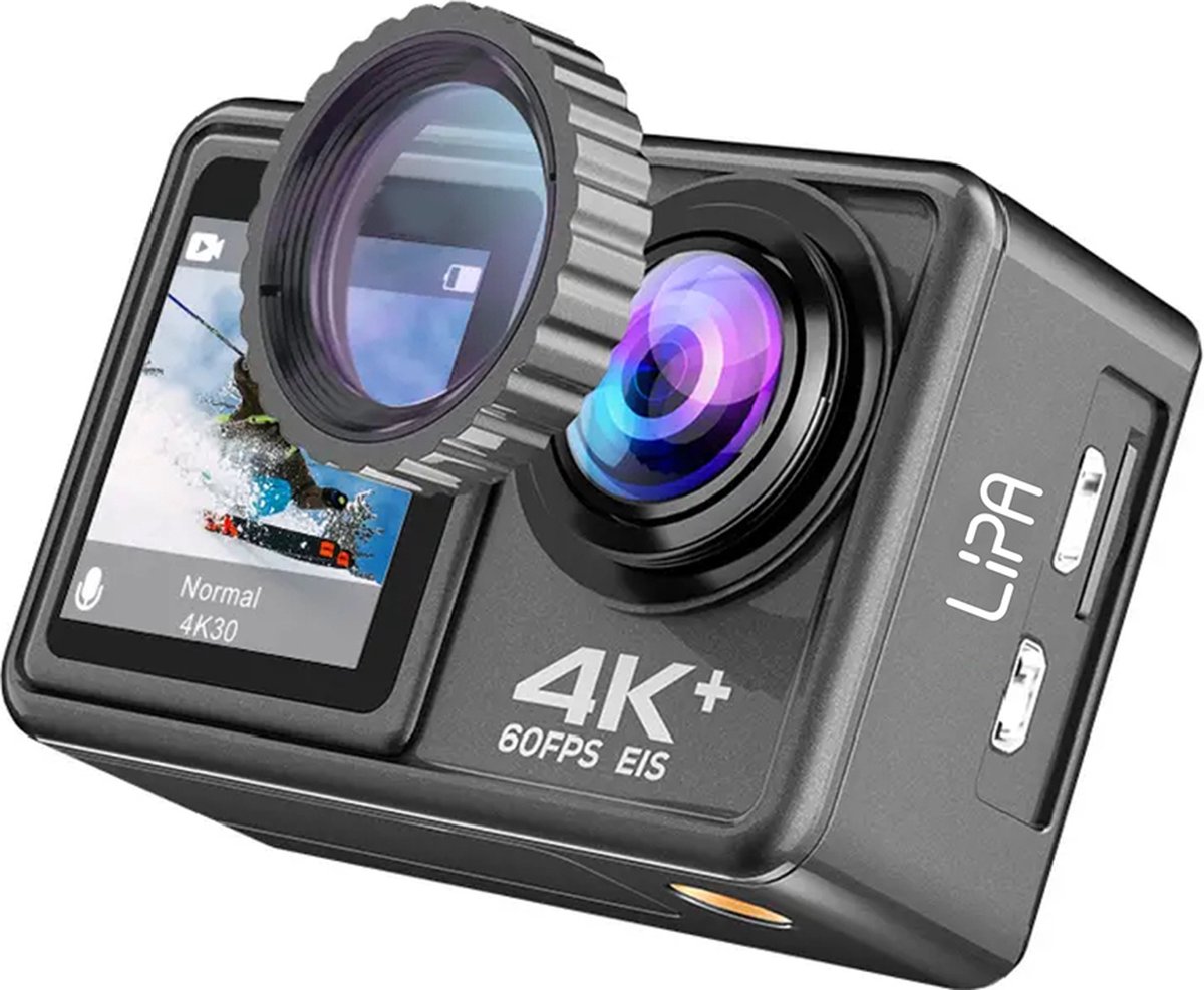 Lipa AT-S81ER 4K action camera IPS Wifi - Onderwatercamera - Vlog ...