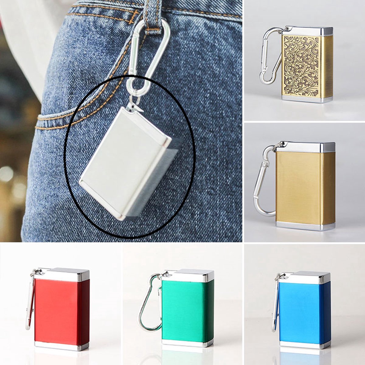 Draagbare Asbak Sleutelhanger - Pocket Asbak - Mini Ashtray - Metalen ...