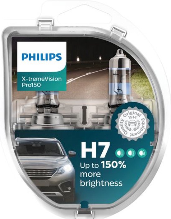 Philips X-treme Vision - H7 12V 55w - 2 stuks | bol