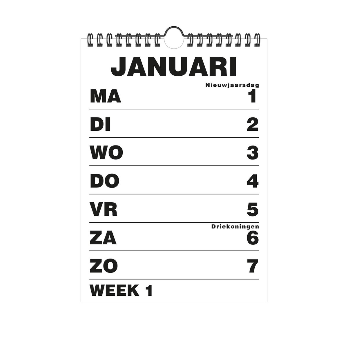 Grootletter Kalender 2024 (20cmx15cm) A-5 Formaat | bol.com