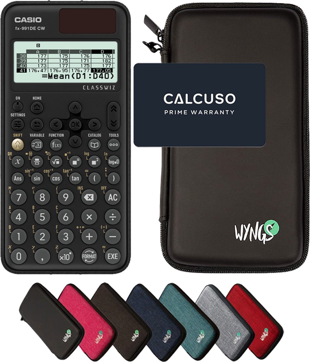 CALCUSO Basispakket Zwart van rekenmachine Casio FX-991DE CW ClassWiz | bol