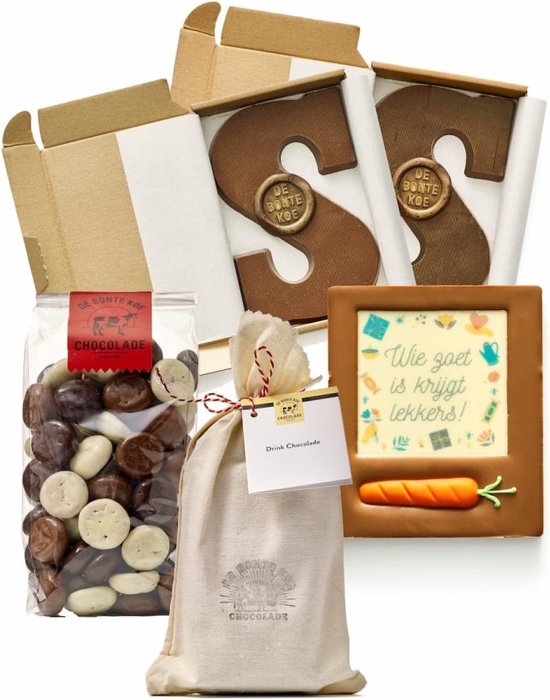 De Bonte Koe Chocolade | handgemaakt Sint chocolate pakket | large | bol