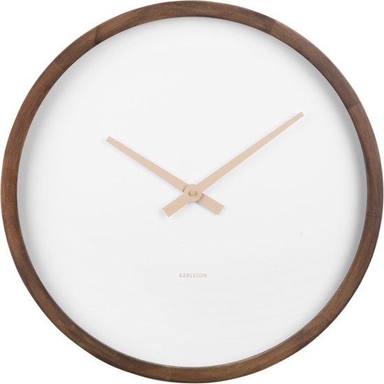 Karlsson Wandklok Ancho Large - Bruin - Ø50cm - Wandklok Modern | bol