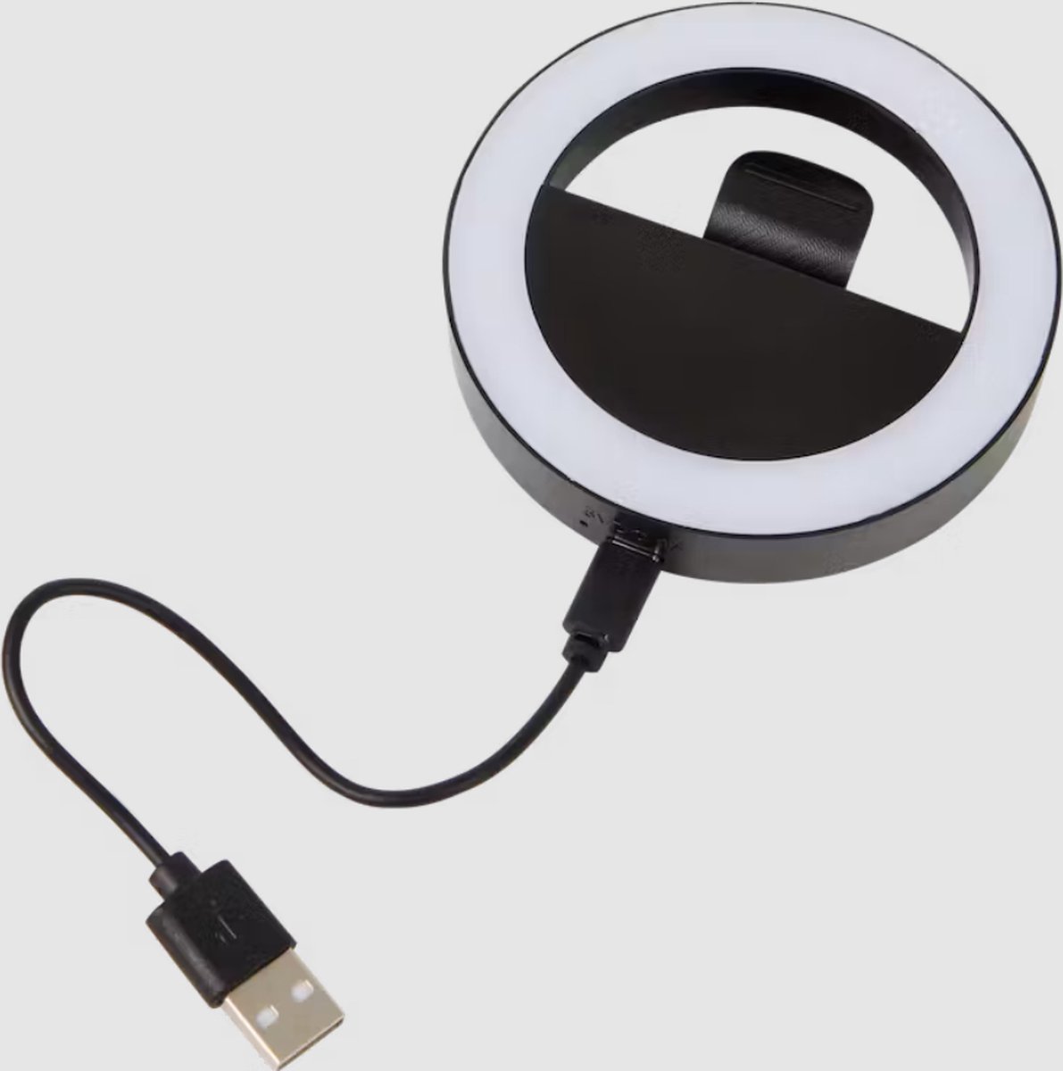 Selfie ringlamp - Ringlicht - Met clip - 2 kleuren - Warmwit licht en ...