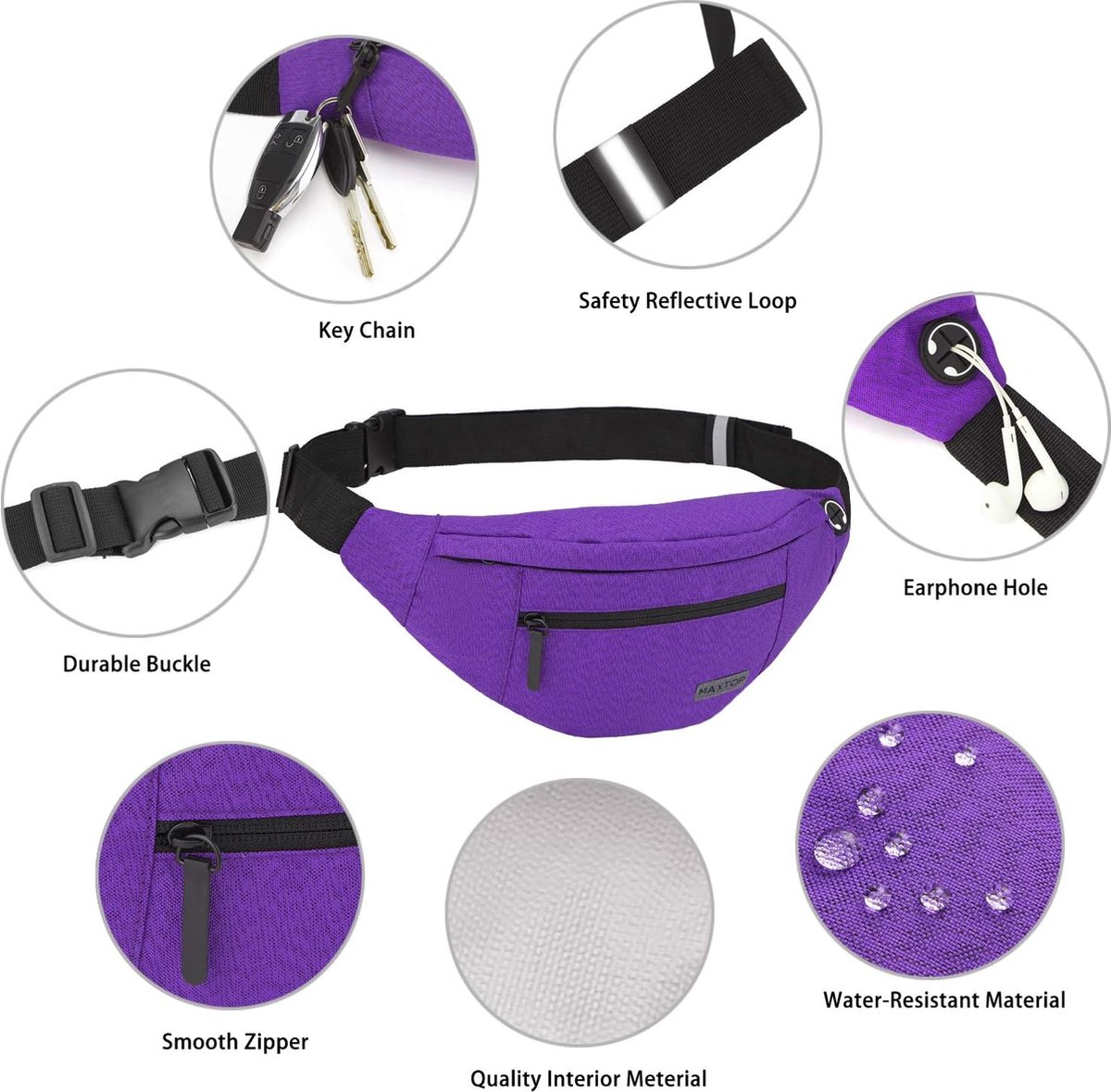 Heuptasje voor Dames en Heren Heuptasje Outdoor Grote Mobiele ...