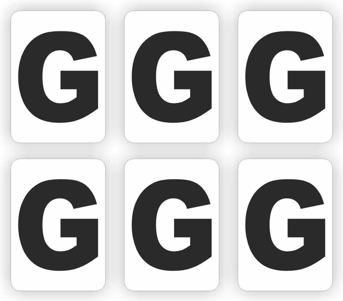 Plakletter G ,set 6 stickers | bol.com