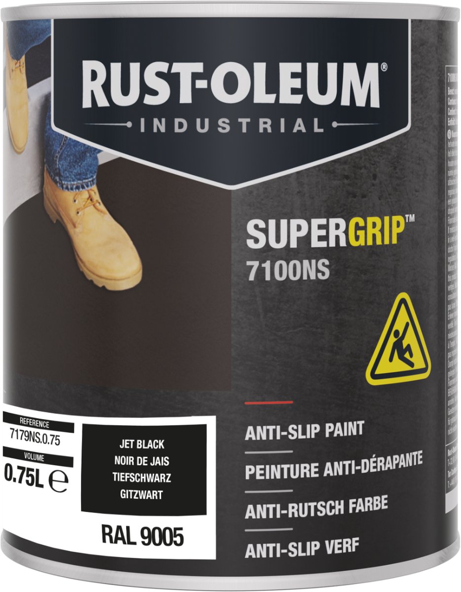 Rust-Oleum SuperGrip Anti-Slip Coating RAL 9005 Vloerverf 750ml | bol