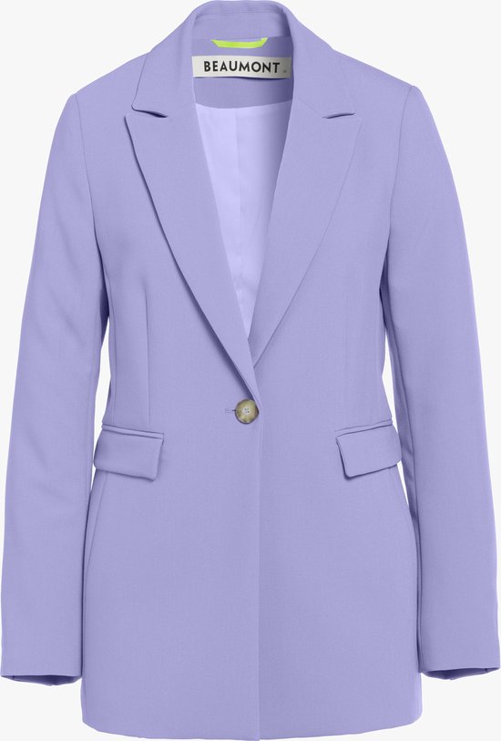 Beaumont Abby Classic Blazer Dahlia Purple - Blazer Voor Dames - Paars - 38 | bol