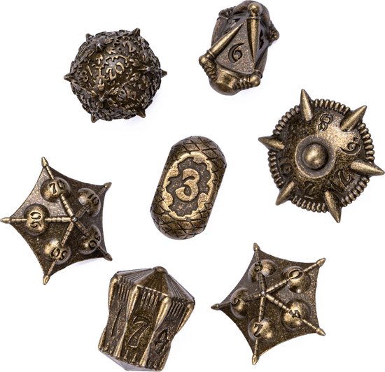 Barrel Plating Dragon Set Dice Bronze - Unieke Dobbelstenen Set | bol.com