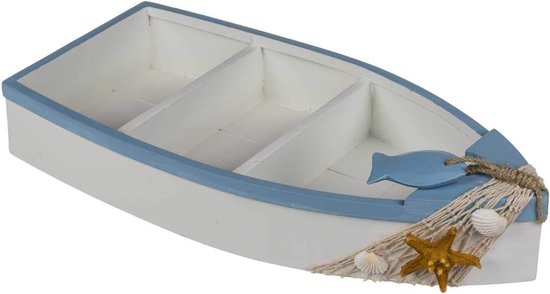 houten boot, wit | bol