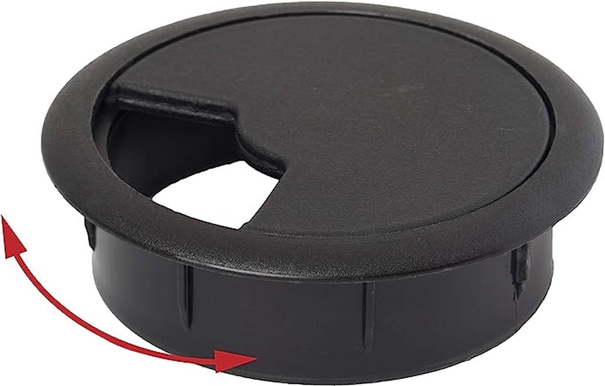 Kabel Doorvoer- Bureau- Kantoor- 2 stuks- Zwart- Open- Dicht- Werkbank- Thuis- Werk-... | bol.com