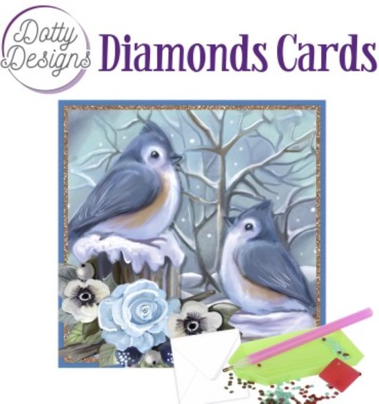 Dotty Designs Diamond Cards - Kingfishers in the snow | bol