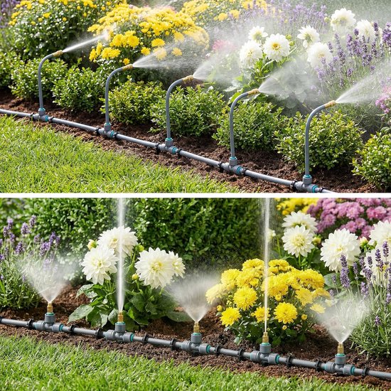 Tuinirrigatiesysteem, Verstelbare Sproeier Irrigatieset, Automatische ...