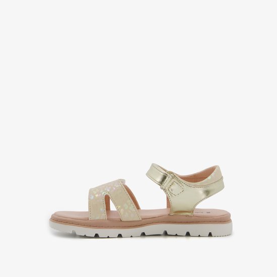 Blue Box meisjes sandalen met luipaardprint goud - Maat 34 | bol