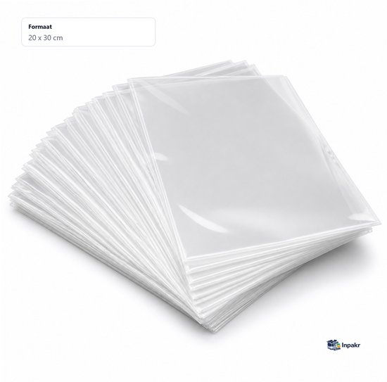 Inpakr Plastic Zakken PE Transparant - 20 x 30 cm - 50 micron - 1000 ...