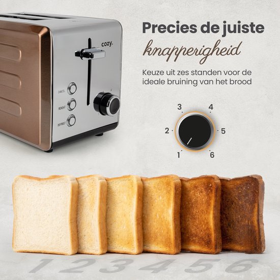 cozy.® Metalen Broodrooster met Tostiklemmen - Tosti Apparaat 815W ...