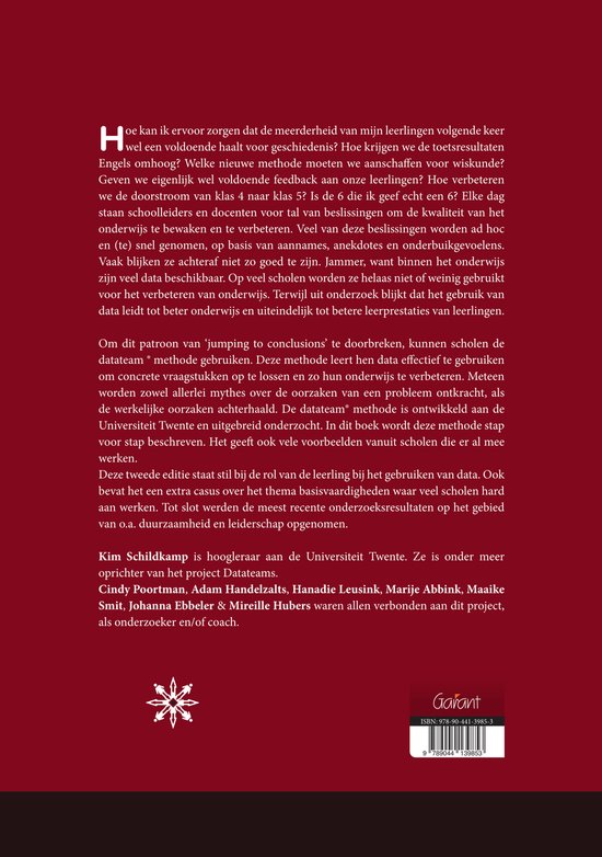 De datateam methode | 9789044139853 | Kim Schildkamp | Boeken | bol