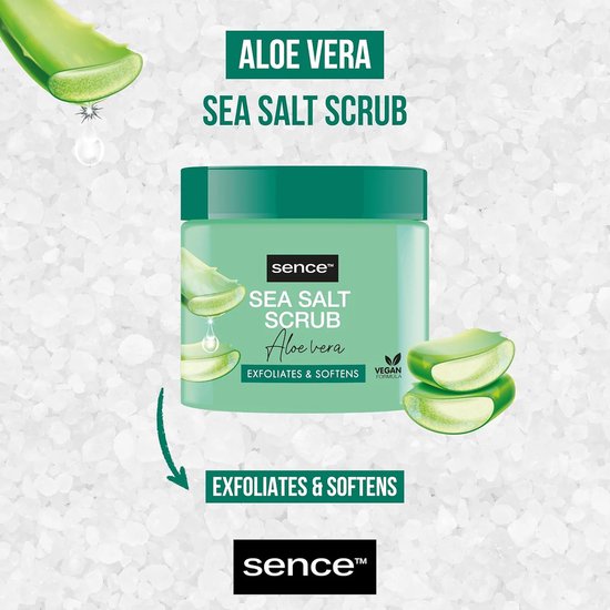 Sence Sea Salt Body Scrub - Aloe Vera - Zachte Verfrissende Peeling ...