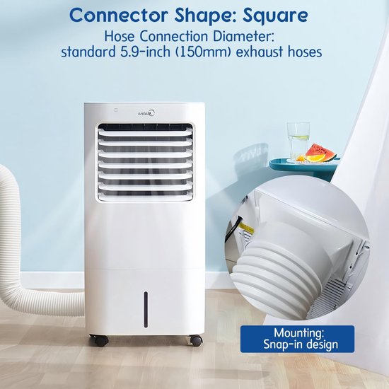 Allecto - Draagbare Airconditioner Uitlaat Slang Koppeling - Ventilator ...
