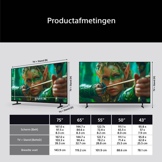 Sony BRAVIA 2 II - 43 inch - 4K LED - 2026 | bol