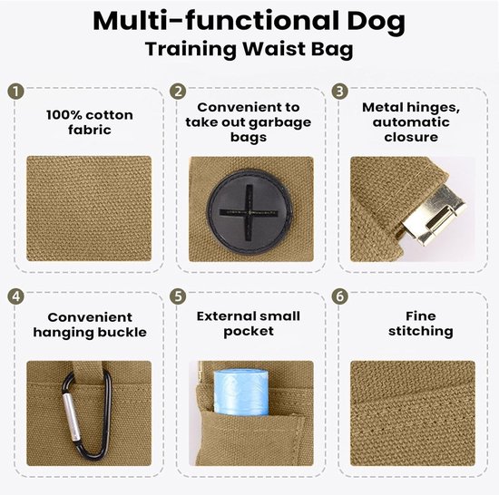 Traktatiezak Hond - Honden Riemhouder - Training & Wandelen - Handsfree ...
