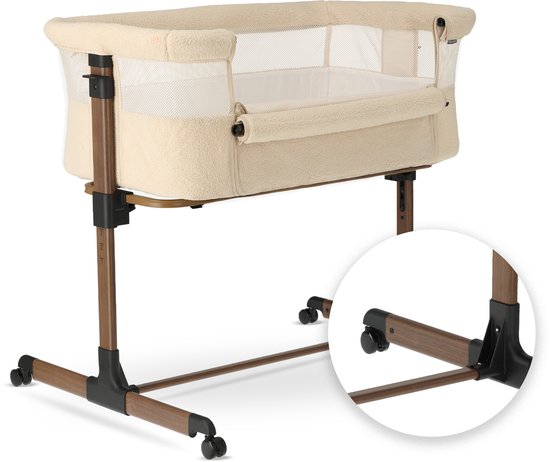 Deryan Snoozy Teddy Co Sleeper - Wieg voor Baby - Verstelbaar - Nougat ...