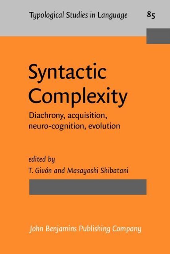 Syntactic Complexity | 9789027229991 | M. Shibatani | Boeken | bol