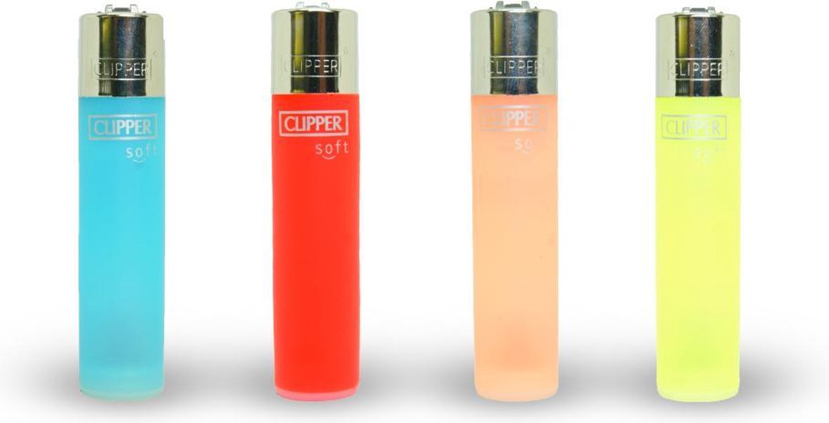 Clipper Classic Aansteker - Soft Touch Translucent | 4 stuks | bol.com