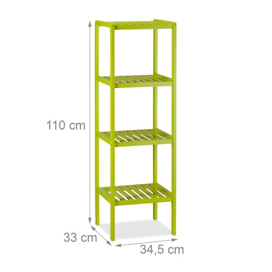 relaxdays - badkamerrek bamboe - staand rek - keukenrek - 4 etages ...
