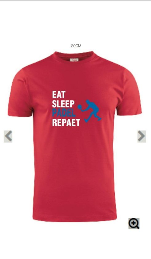 T SHIRT EAT SLEEP PADEL REPEAT | bol.com